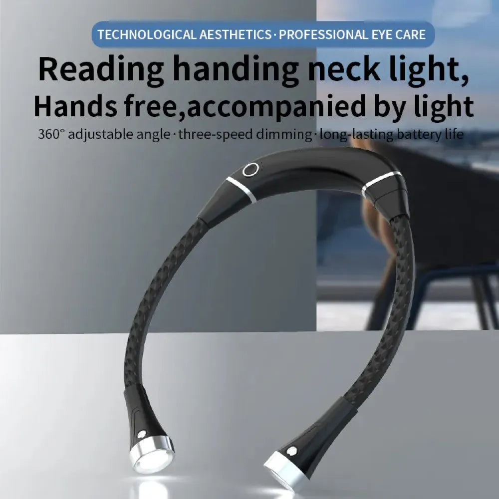 Flexible Reading LED Hanging Lighting Lamp USB Rechargeable Neck Light ...