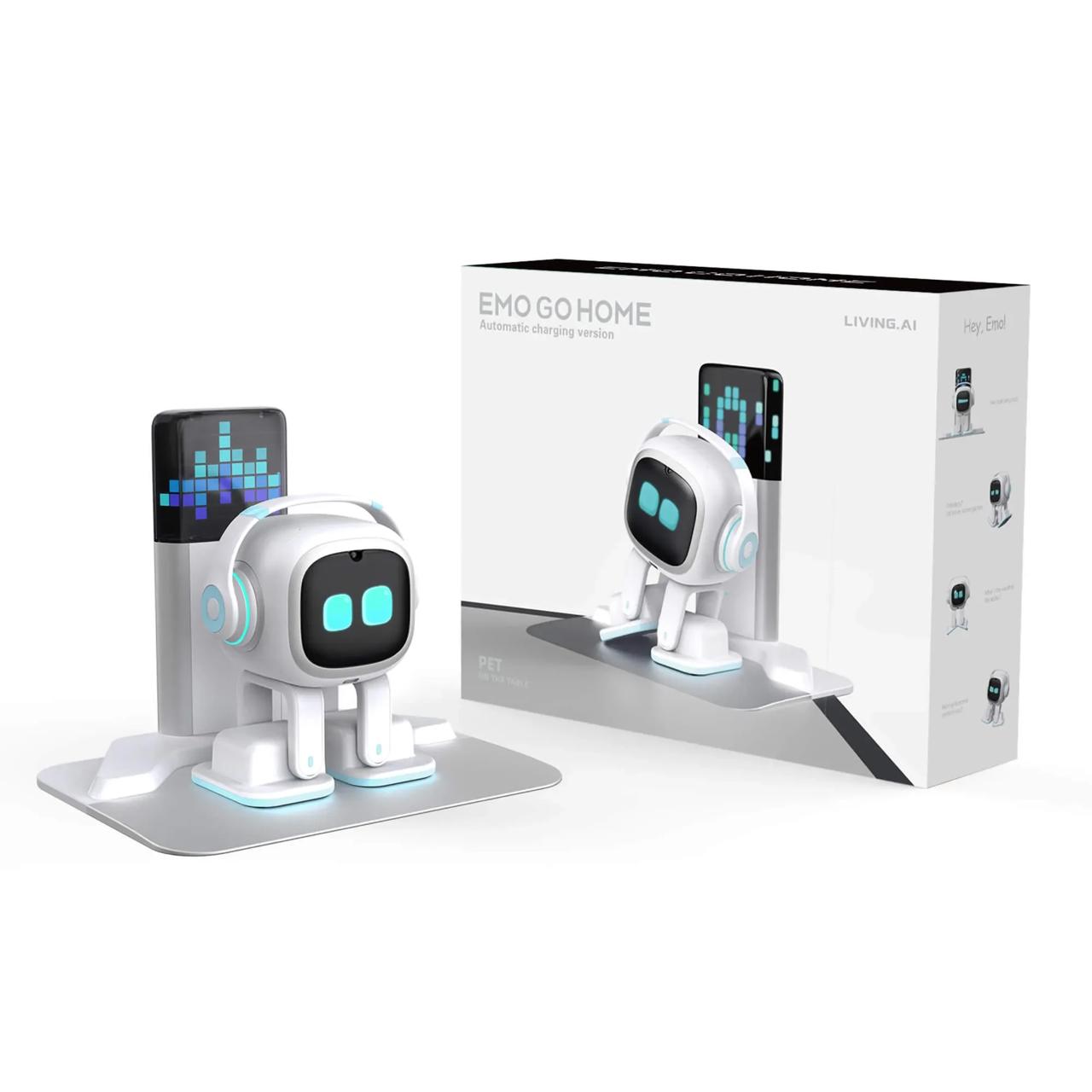 EMO Go Home – White Color | Smart AI Desktop Pet Robot with Charging H ...